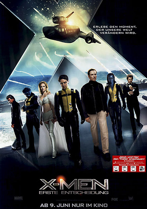 Filmplakat: X-Men: Erste Entscheidung (2011) - Plakat 11 von 11 ... Filmplakat: X-Men: Erste Entscheidung (2011) - Plakat 11 von 11 ...